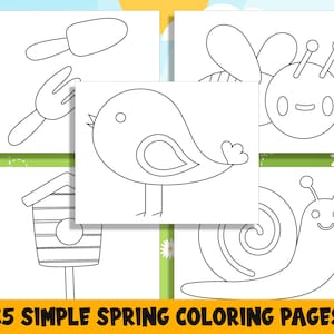 Simple Spring Coloring Pages: 25 Fun Designs for Preschool ...