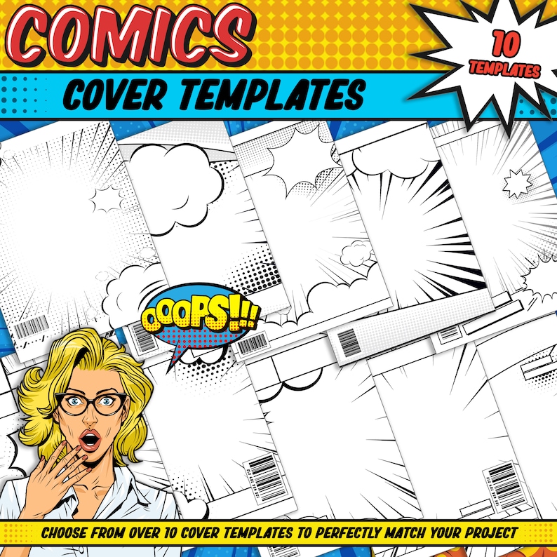 Comic Storyboard: 106 Templates, 10 Covers, 32 Blank Pages, 64 Pages ...