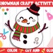 Snowman Craft Activity - Color, Cut, and Glue for Prek to 2nd Grade ...