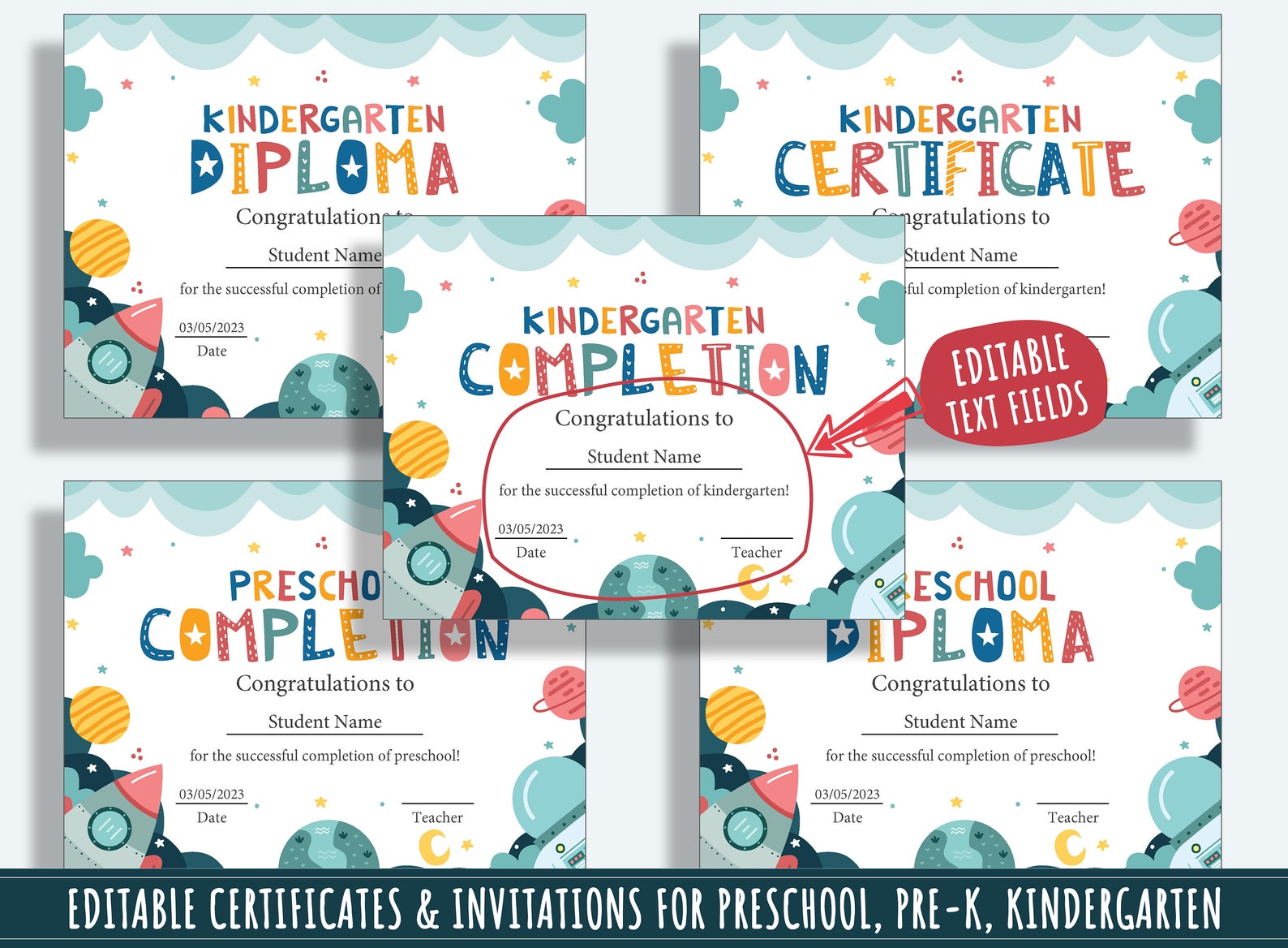 Galactic Achievements: 37 Pages of Planets and Space-themed Diplomas ...