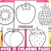 Fruit Coloring Pages, 25 Printable Fruit Coloring Pages for Preschool ...