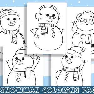 25 Adorable Snowman Coloring Pages for Preschool & Kindergarten, High ...