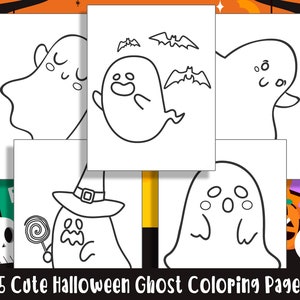 15 Cute Halloween Ghost Coloring Pages, Perfect for Preschool and ...