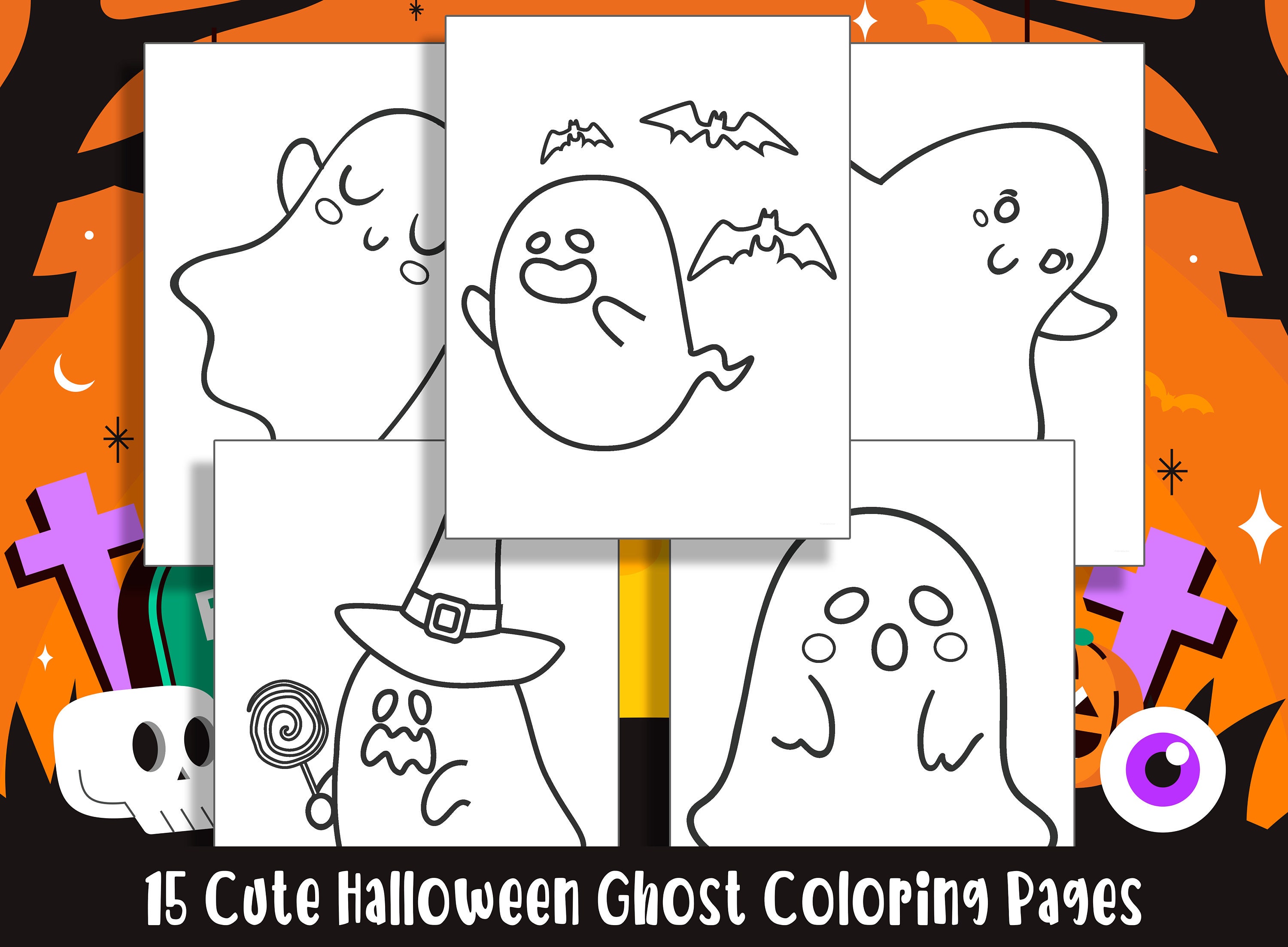 Halloween Ghost Coloring Page