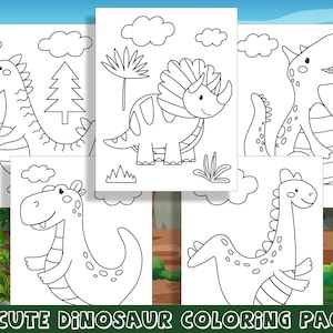 Dinosaur Coloring Pages: 15 Cute Dinosaur Designs for Preschool and ...