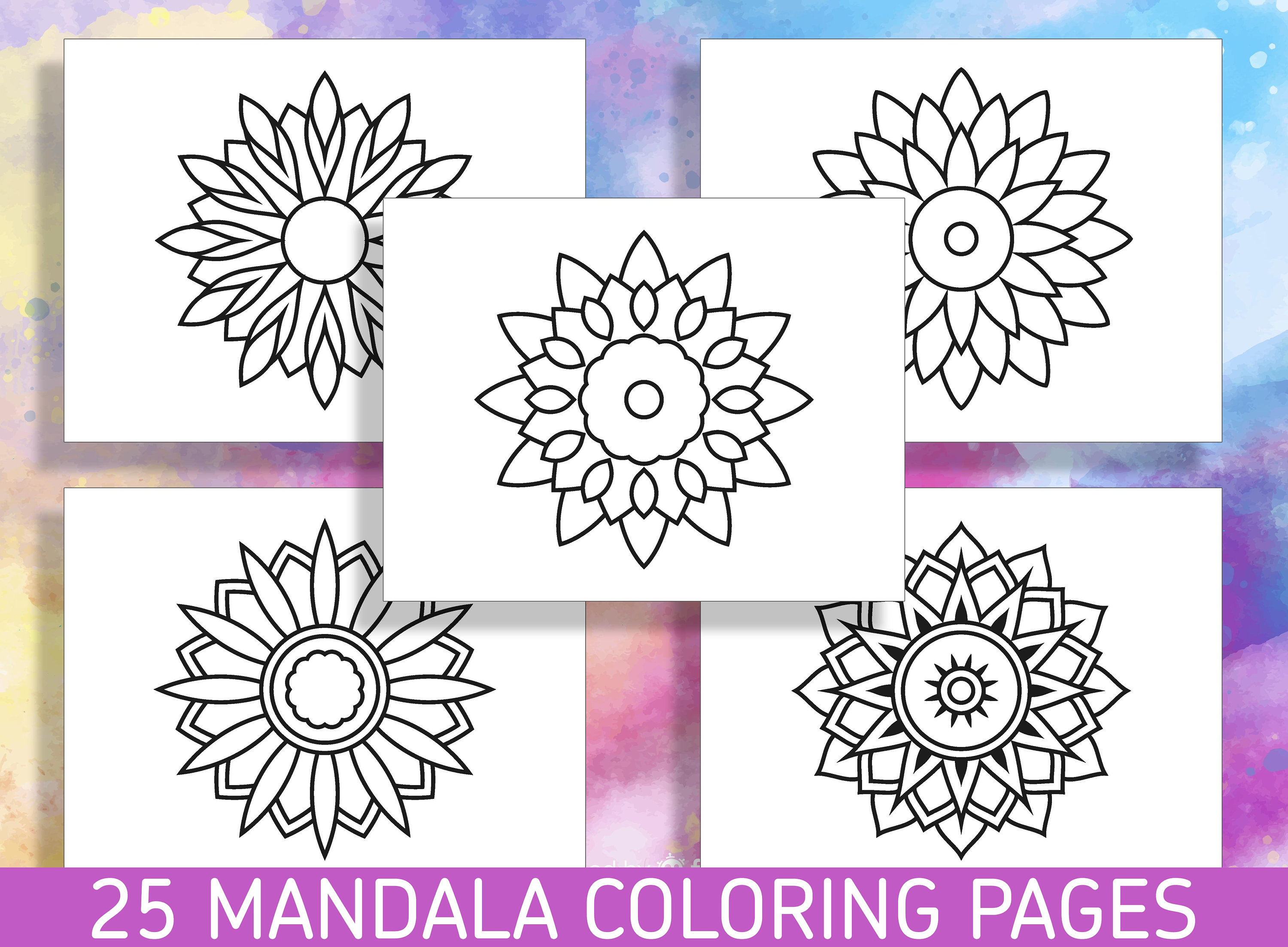 Simple Mandala Coloring Pages: 25 Delightful Designs for Kindergarten ...