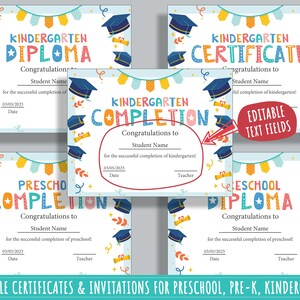 Kids' Fun Certificate and Invitation Collection: 37 Editable Pages for ...