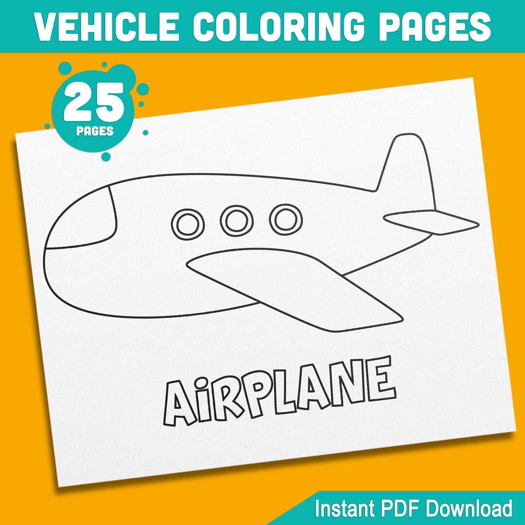 Exciting Vehicles Coloring Pages: 25 Fun and Easy Designs for Preschool ...