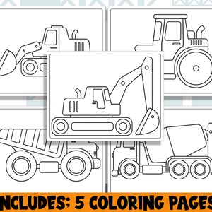 Learn How to Draw Construction Vehicles (excavator, Dump Truck, Cement ...