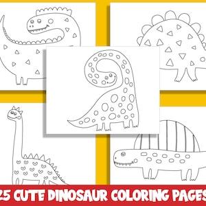 Dinosaur Coloring Pages: 25 Adorable Designs With Coloring Book for ...