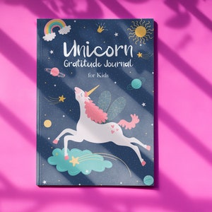 Unicorn Gratitude Journal for Kids/girls. Printable PDF in A4, A5, US ...