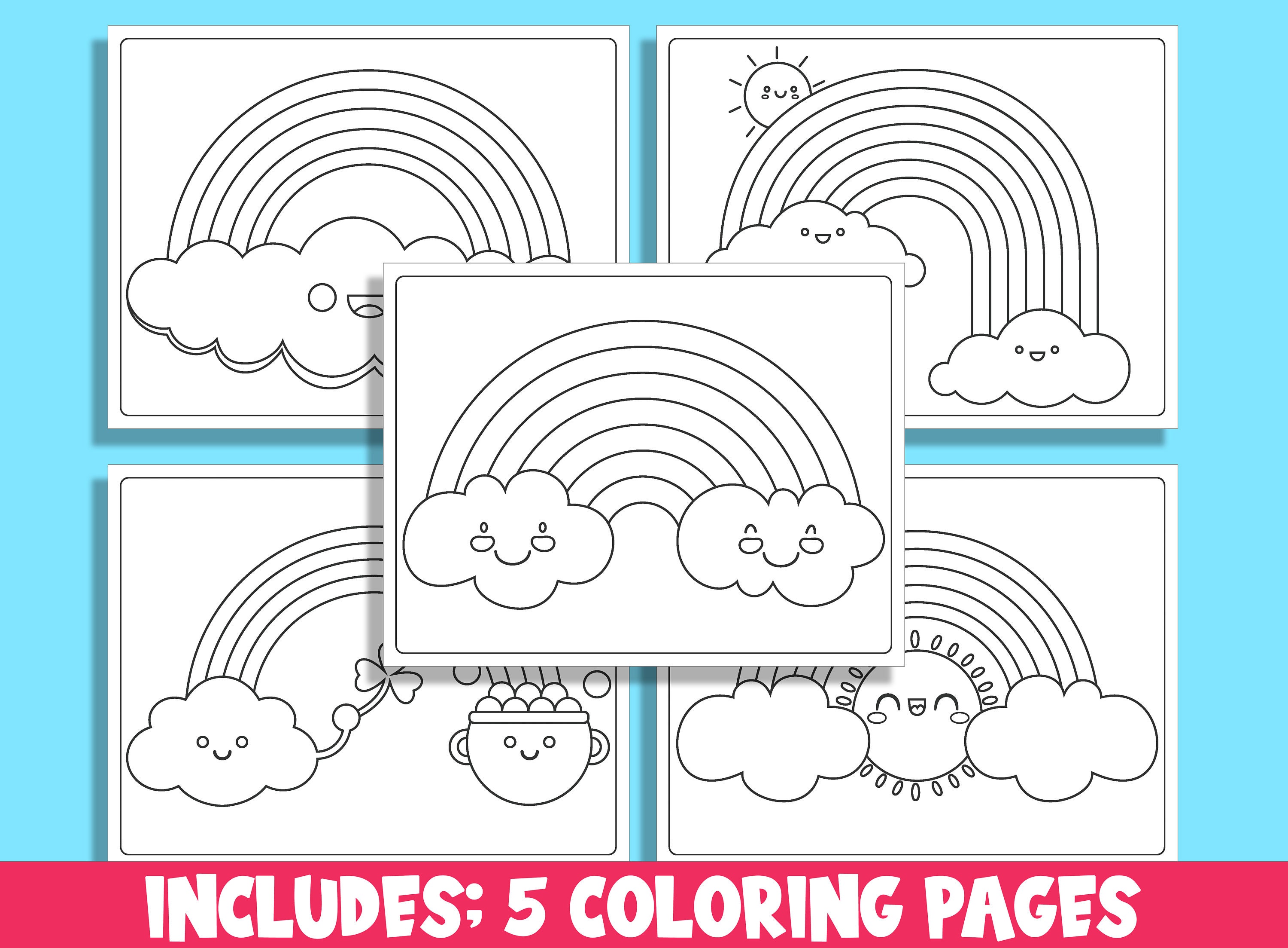 Learn How to Draw a Rainbow, Directed Drawing Step by Step Tutorial ...