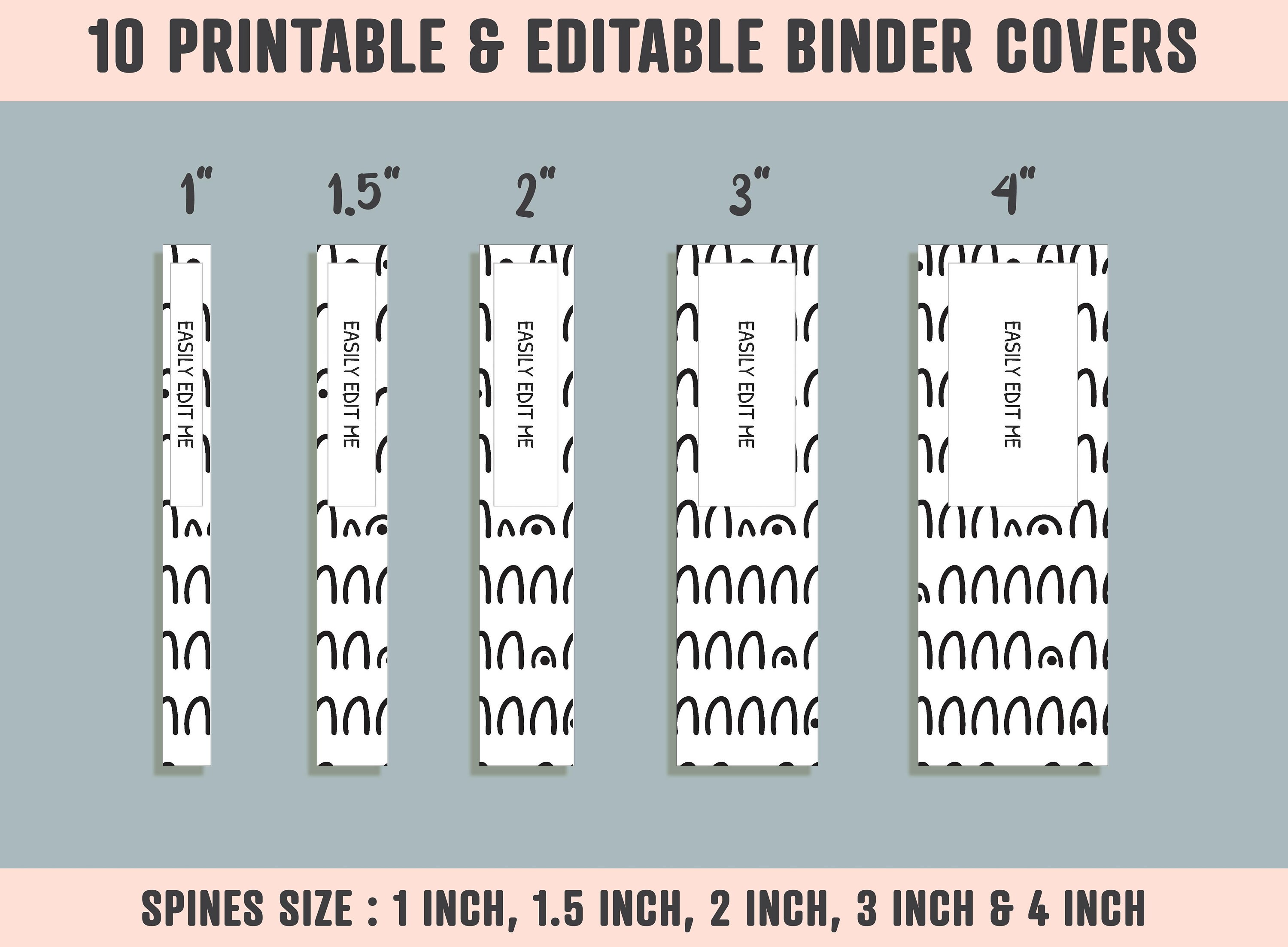 Black and White Abstract Shapes Binder Cover 10 - Etsy