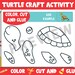Cute Turtle Craft Activity - Color, Cut, and Glue for Prek to 2nd Grade ...