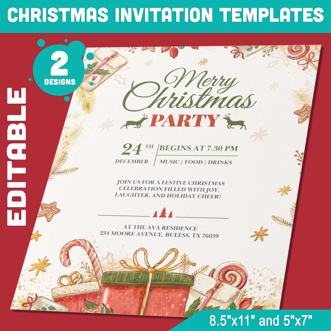 Personalize Your Festivities: Get Creative With Editable Christmas ...
