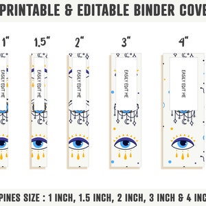 Eye Binder Cover Printable Editable, 10 Covers+spines, Binder Insert ...