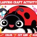 Cute Ladybug Craft Activity Color, Cut, and Glue for Prek to 2nd Grade ...