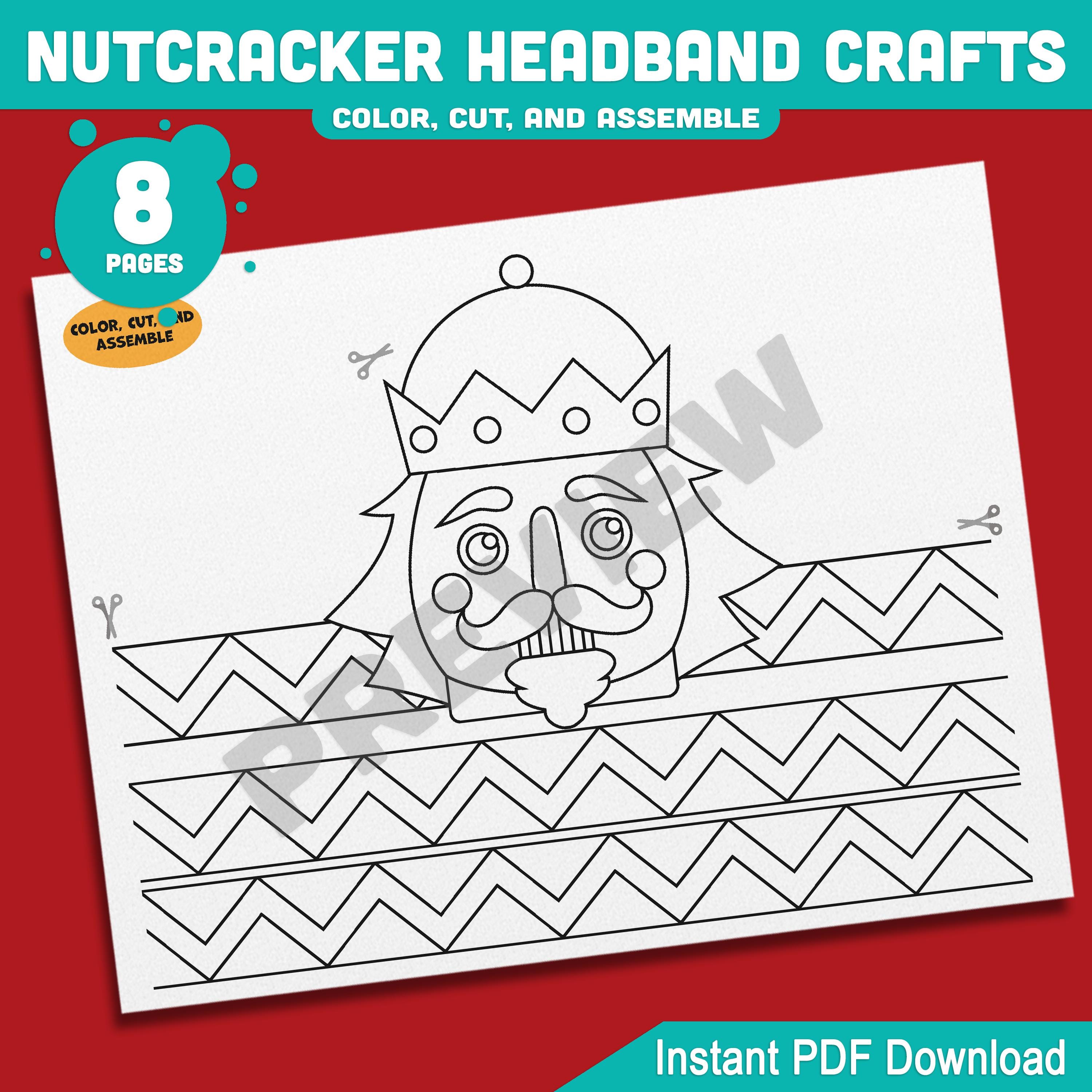 Printable Nutcracker Headband Crafts, Fun Christmas Paper Hat and ...