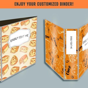 Cheese Binder Cover, 10 Printable & Editable Covers Spines, Teacher ...