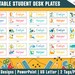 Student Desk Name Plates, 30 Printable/editable Dinosaur Classroom Name ...