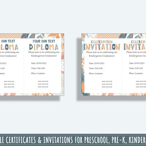 37 Pages of Editable Diploma, Certificate, and Invitation Templates for ...