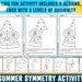 Summer Symmetry Worksheet, Summer Theme Lines of Symmetry Activity, 24 ...