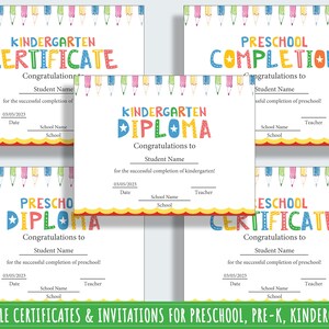 Fun and Colorful Certificate and Invitation Collection: 37 Editable ...