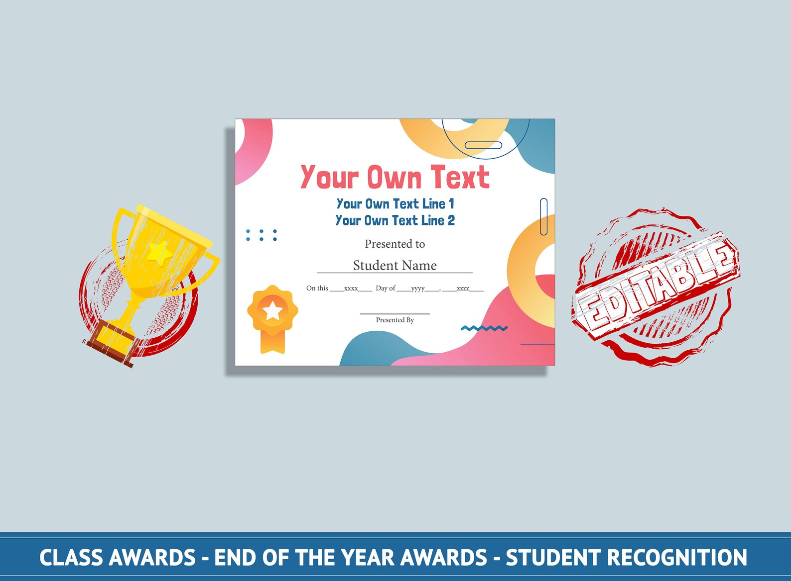 Editable Class Awards - End of the Year Awards - Student Recognition ...
