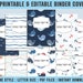 Whales and Waves Binder Cover, 10 Printable/editable Binder Covers ...