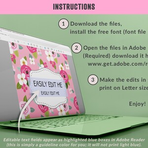 Flowers, Palm Leaves, Cactuses Binder Cover, 10 Printable/editable ...