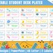 Student Desk Plates, 30 Printable/editable Cute Weather Classroom Name ...
