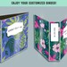 Tropical Leaves Binder Cover, 10 Printable/editable Binder Covers ...