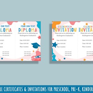 Editable Diplomas, Certificates, and Invitations for Children: 37 Pages ...
