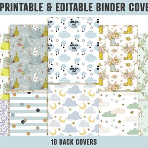 Binder Cover Printable Editable, 10 Covers+spines, Binder Insert ...