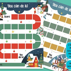 Printable Christmas Reward Chart for Kids, Featuring Santa Claus ...