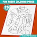Robot Coloring Pages: 25 Fun Coloring Book Designs for Preschool and ...