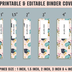 Flower Binder Cover 10 Printable & Editable Binder Covers - Etsy