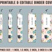 Flower Binder Cover, 10 Printable & Editable Binder Covers + Spines ...