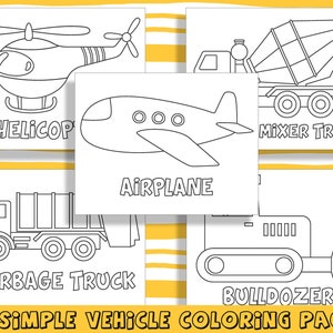 Exciting Vehicles Coloring Pages: 25 Fun and Easy Designs for Preschool ...