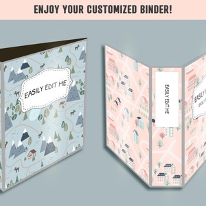 Adventure Binder Cover, 10 Printable & Editable Binder Covers + Spines ...