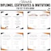 Printable 4th Grade Diplomas, Editable Certificates for 1st-8th Grades ...