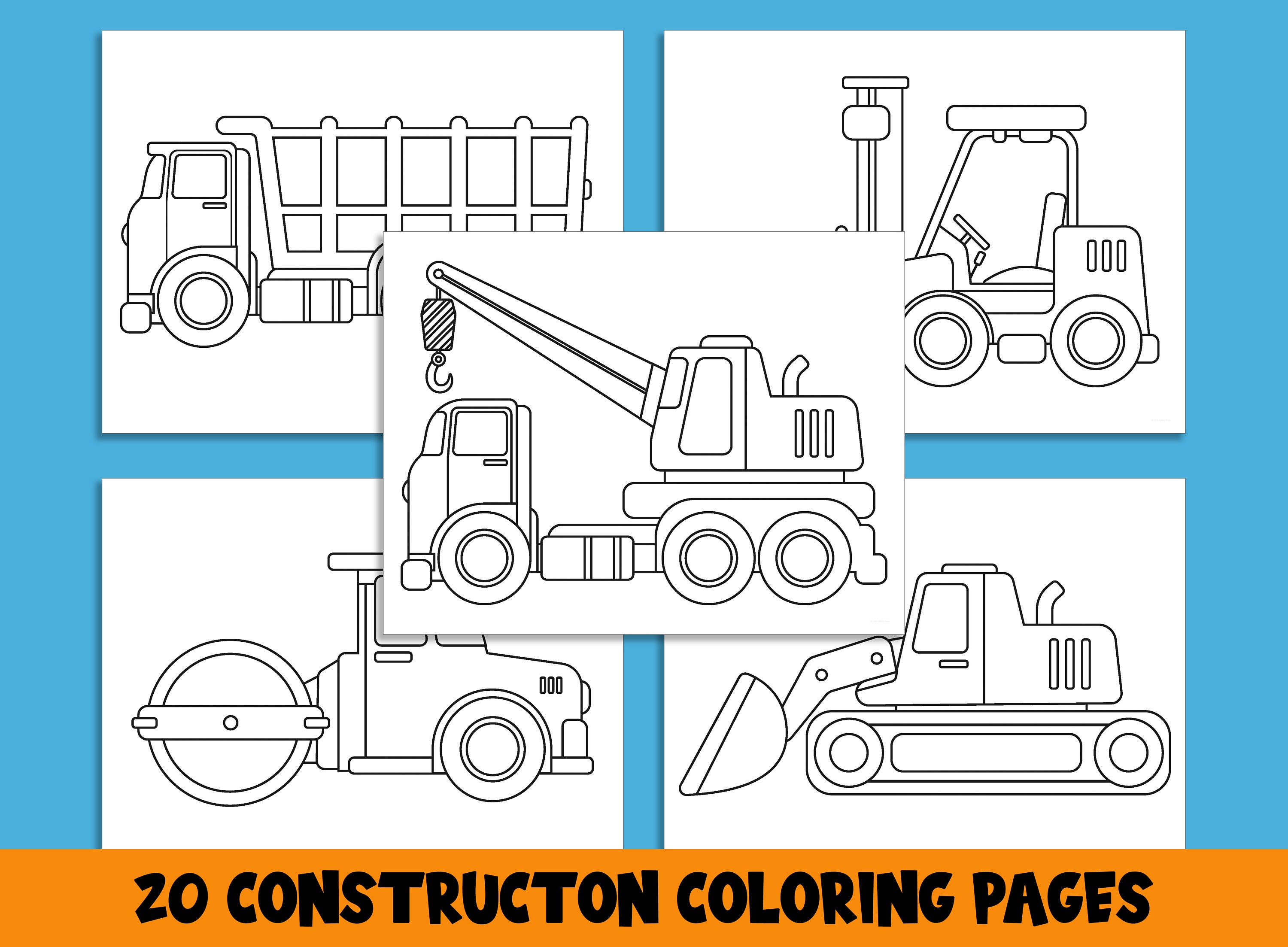 Construction Coloring Pages: 20 Fun & Engaging Worksheets for Preschool ...