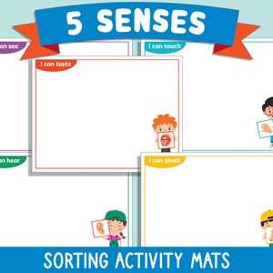Five Senses Sorting Set for Preschool, Pre-k, and Kindergarten ...