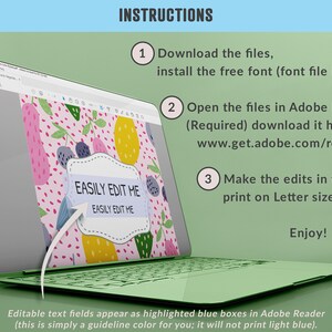 Fruits and Vegetables Binder Cover, 10 Printable Editable Covers+spines ...