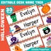 Editable Halloween Name Tags for Students: Funny Bulletin Board ...