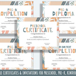 37 Pages of Editable Diploma, Certificate, and Invitation Templates for ...