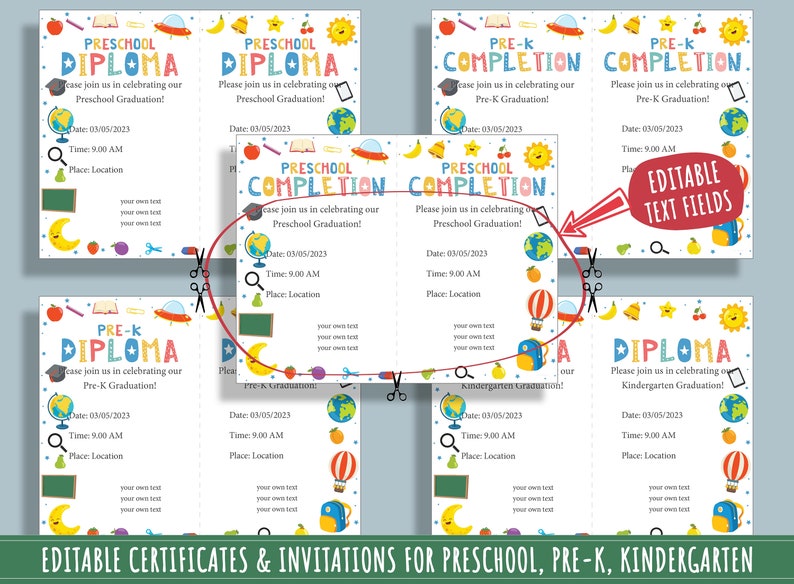 Fun and Creative Certificate Diploma and Invitation - Etsy