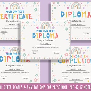 Diploma Certificate and Invitation Templates for - Etsy