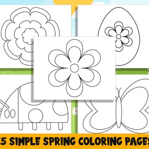 Simple Spring Coloring Pages: 25 Fun Designs for Preschool ...