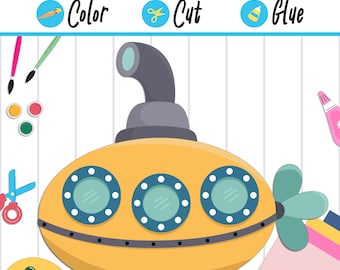 Pirate Crafts for Kids: Color, Cut, and Glue, a Fun Activity for K to ...